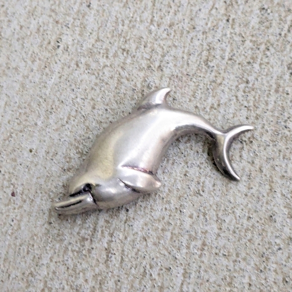 Jewelry | Vintage Sterling Silver Dolphin Pin Brooch Animal | Poshmark